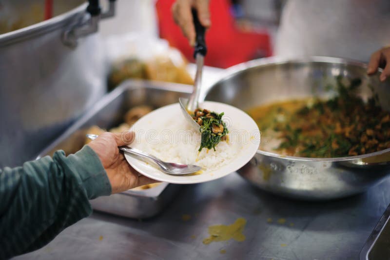 Feeding the Poor Help Them Relieve Hunger Stock Image - Image of hands ...