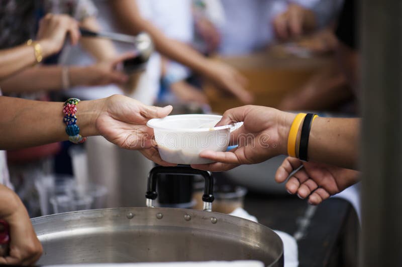 Feeding the Poor Helping Each Other in Society Stock Photo - Image of ...