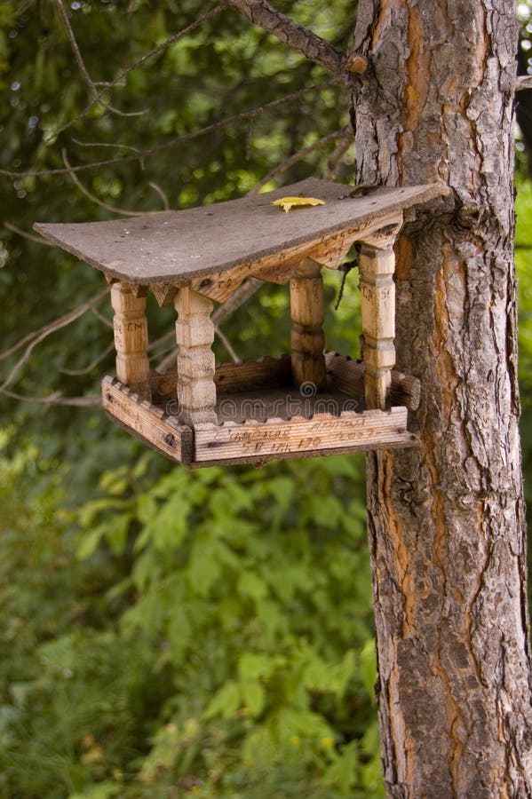 Feeding Rack for Birds and Squirrels. Stock Image - Image of rack ...