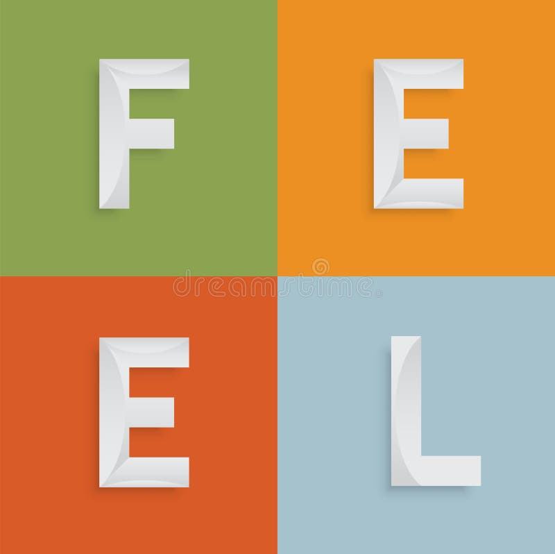 `FEEL` Four-letter-word for Websites, Illustration, Vector Stock Vector ...