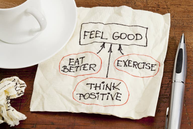 Feel Good Concept - Napkin Doodle Stock Photo - Image of diagram ...
