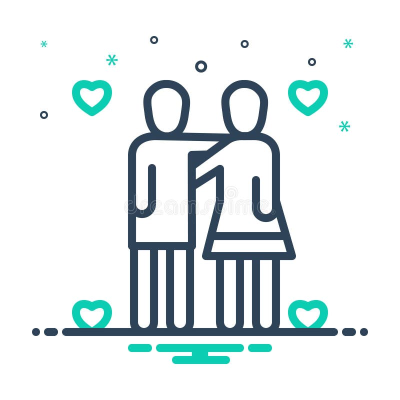 Mix Icon for Feel, Love and Affection Stock Illustration - Illustration ...