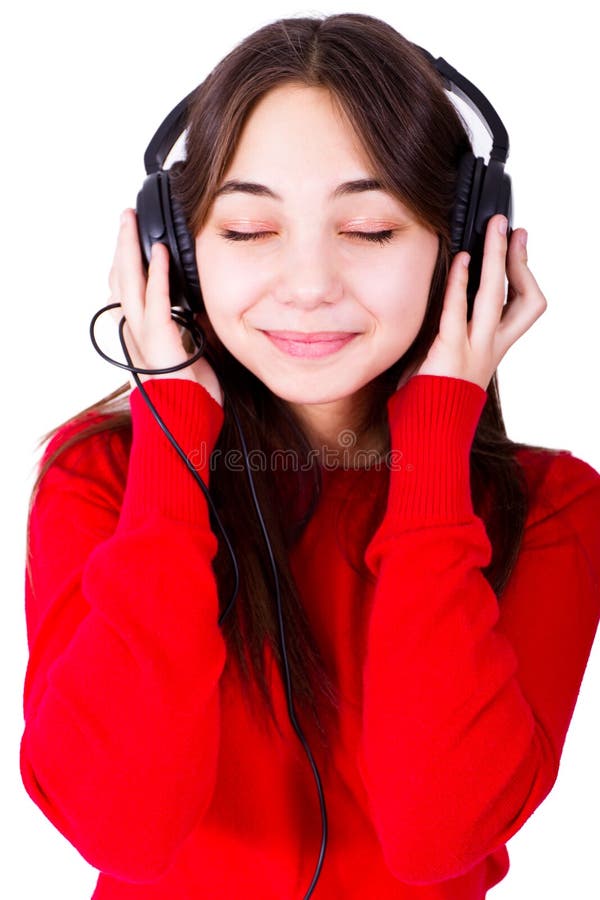 Young Girl Enjoying Music stock photo. Image of head, concept - 44138