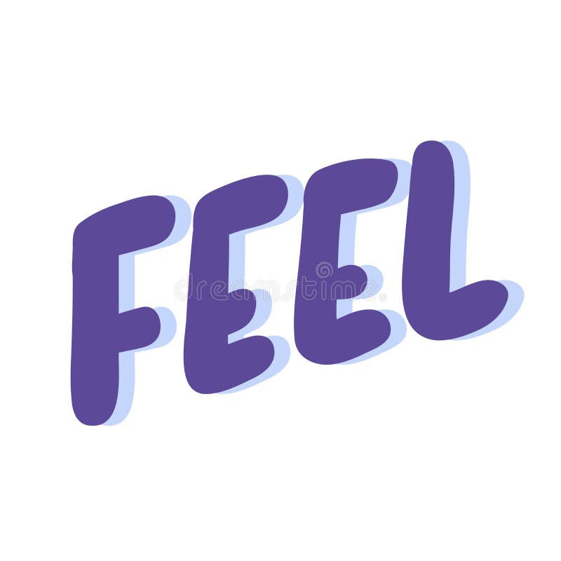 Feel. Placard Template with Calligraphic Design Flat Design Elements ...