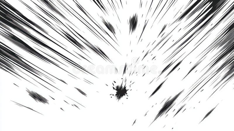 Feel Power and Speed, Dynamic Black Lines Burst with Speed Theme Stock ...