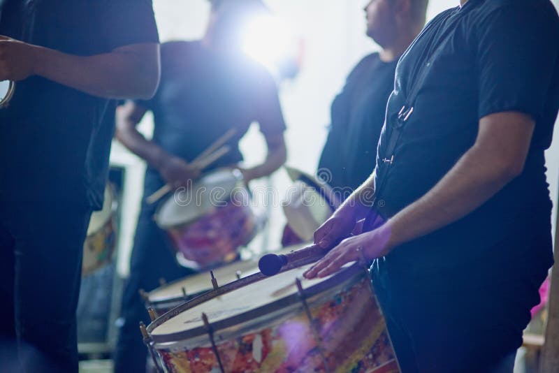 Feel Their Rhythm. a Group of Musical Performers Playing Together ...