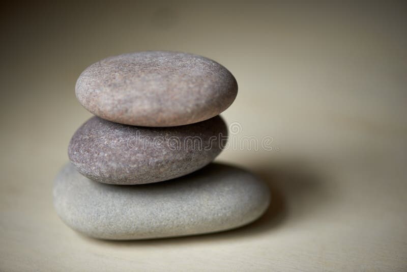 Feeling Balanced. Three Stones Balanced on Top of Each Other in Natural ...