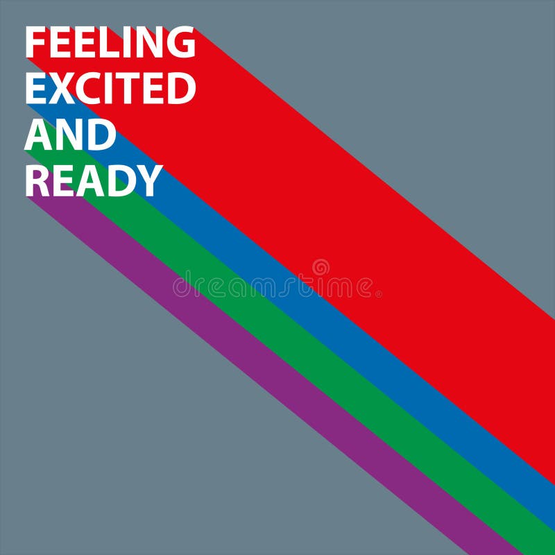 Feeling Excited and Ready on Grey Stock Illustration - Illustration of ...