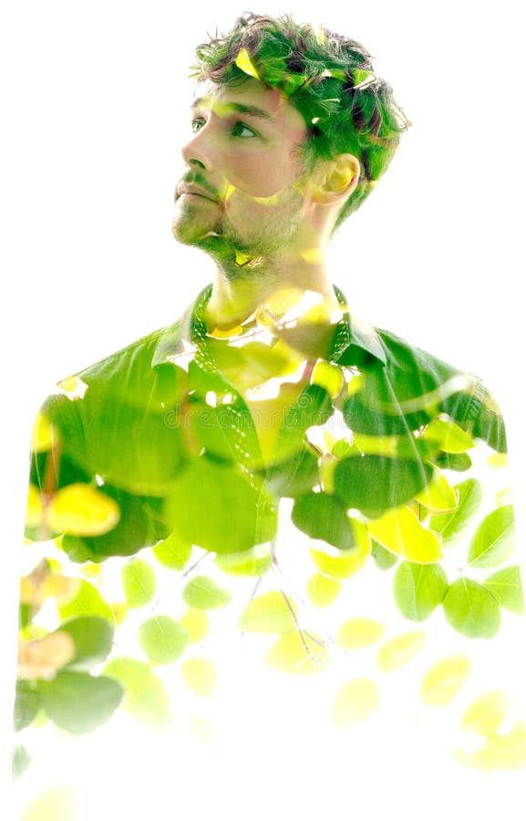 Peaceful State of Mind. Double Exposure Stock Photo - Image of creative ...