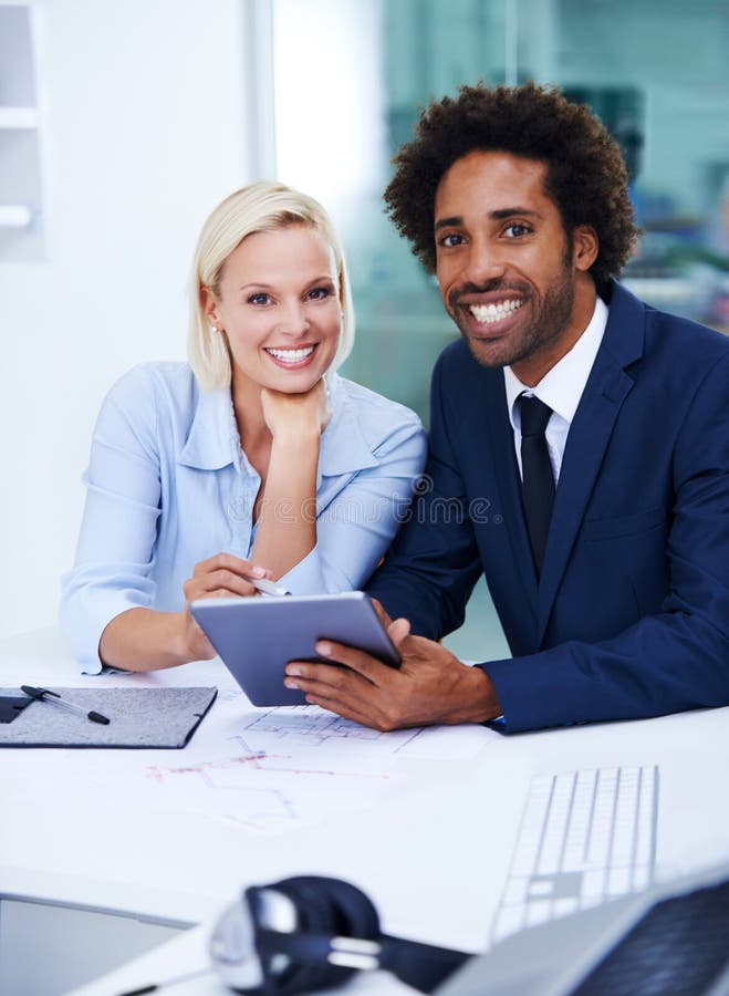 Feeling Great about Our Future. Portrait of Smiling Colleagues in Their ...