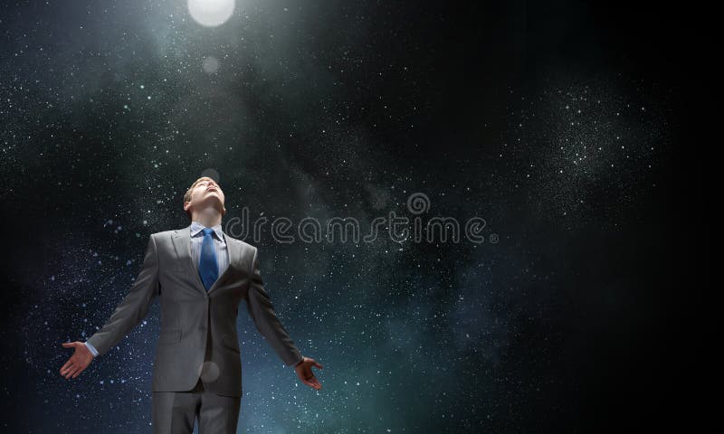 Feeling his power stock image. Image of business, freedom - 59808047