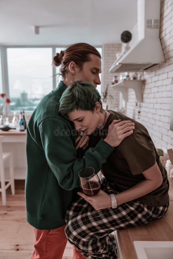 Girlfriend Feeling Hopeless after Serious Family Problems Stock Image ...