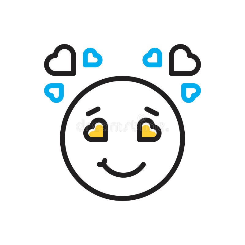 Multi Color Icon for Feeling, Love and Affection Stock Illustration ...