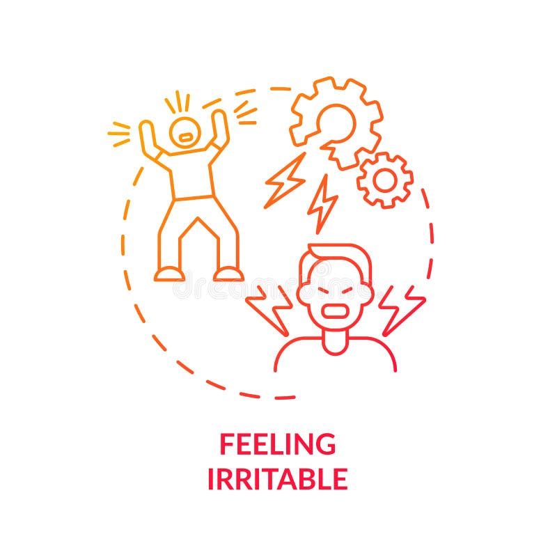 Feeling Irritable Red Gradient Concept Icon Stock Vector - Illustration ... Feeling Irritable Red Gradient Concept Icon Stock Vector - Illustration ...