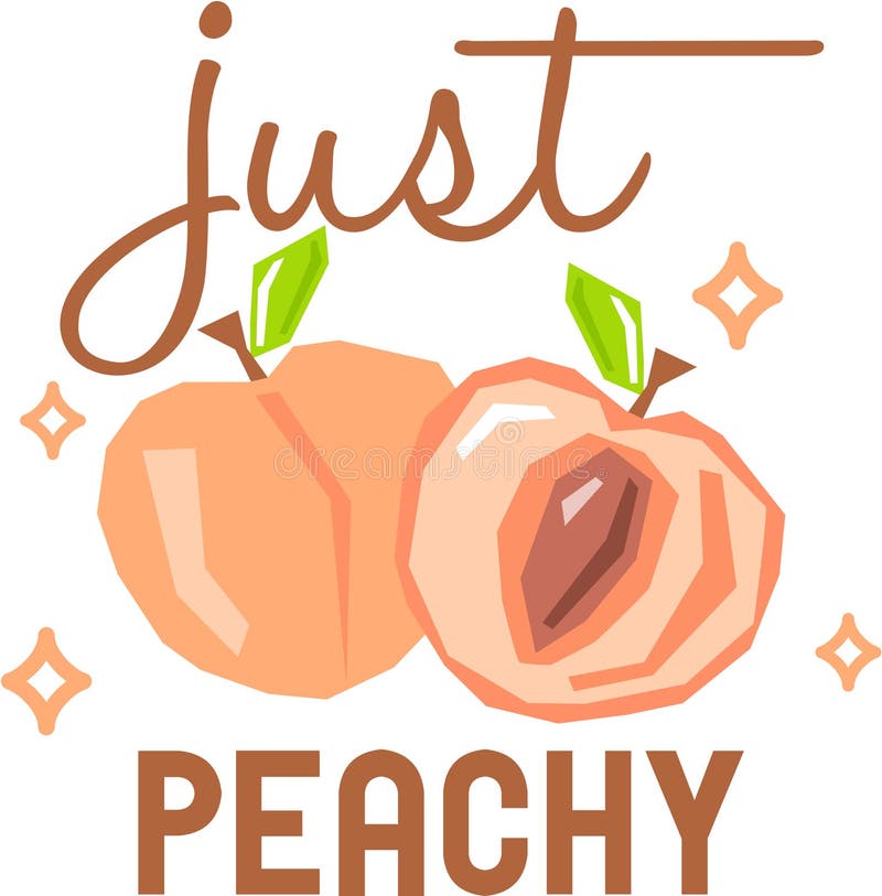 Feeling Just Peachy with these Fresh Fruits Stock Illustration ...
