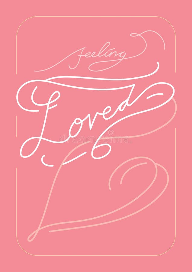 Feeling Loved Card. Vector Illustration Decorative Design Stock Vector ...