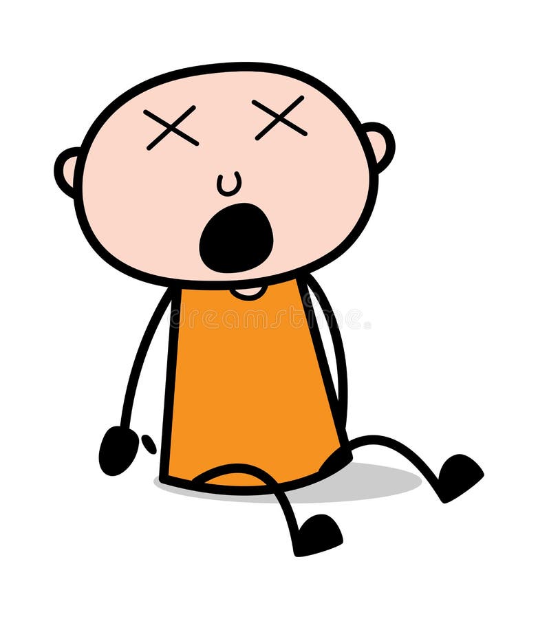 Feeling Pain - Cartoon Thief Criminal Guy Vector Illustration Stock ...