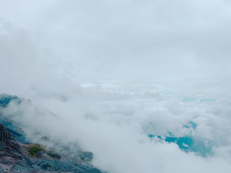 The Feeling of Riding on the Clouds Stock Image - Image of mountain ...
