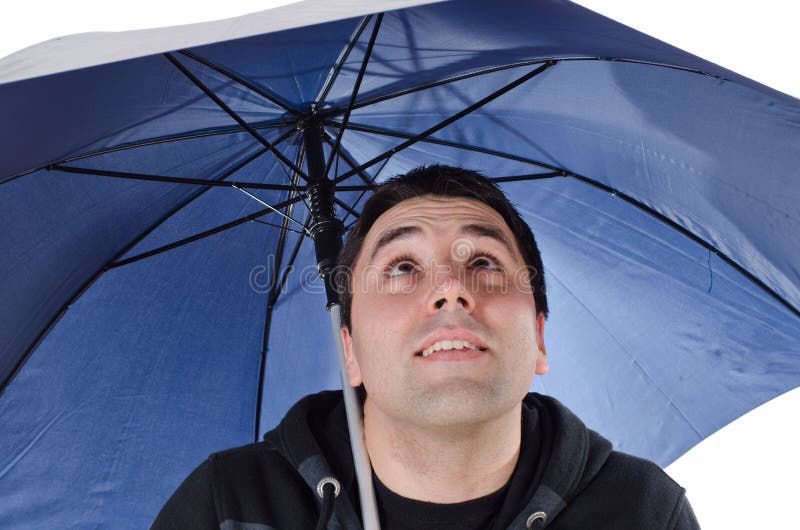 Feeling Safe stock photo. Image of young, look, umbrella - 18143346