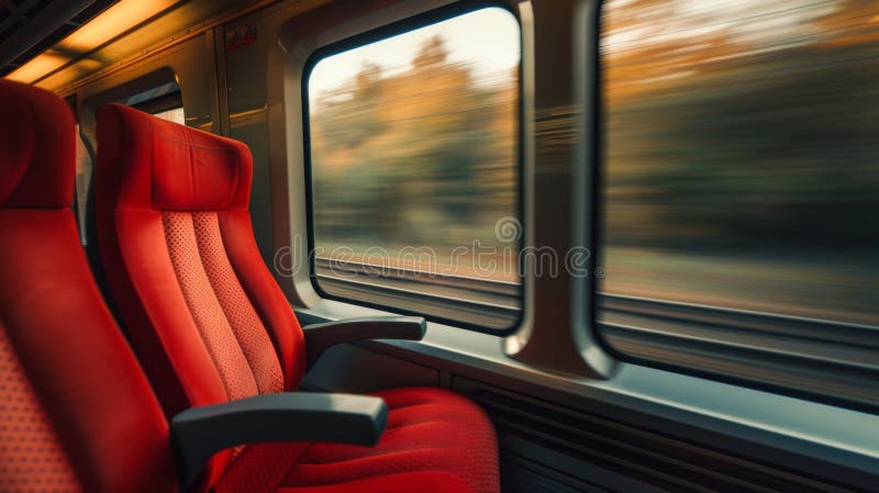 Feeling a Sense of Freedom and Relaxation As the Train Glides Along at ...