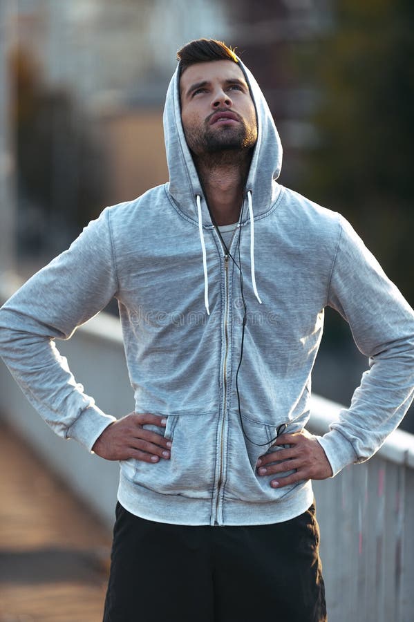 Feeling so Tired after Jogging. Stock Image - Image of masculinity ...