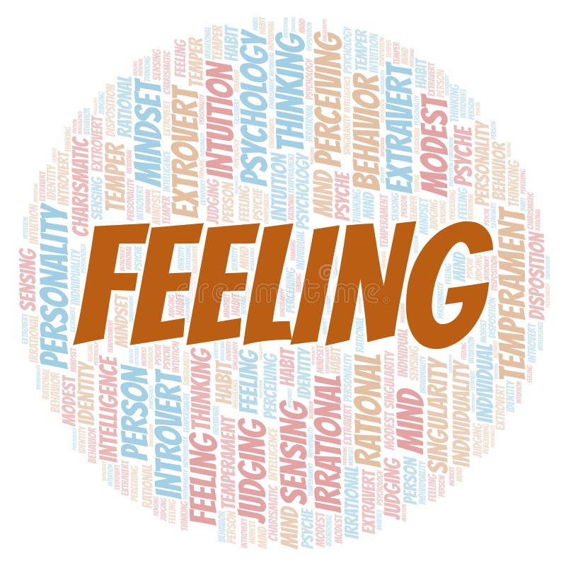 Feeling Typography Word Cloud Create with the Text only. Stock ...