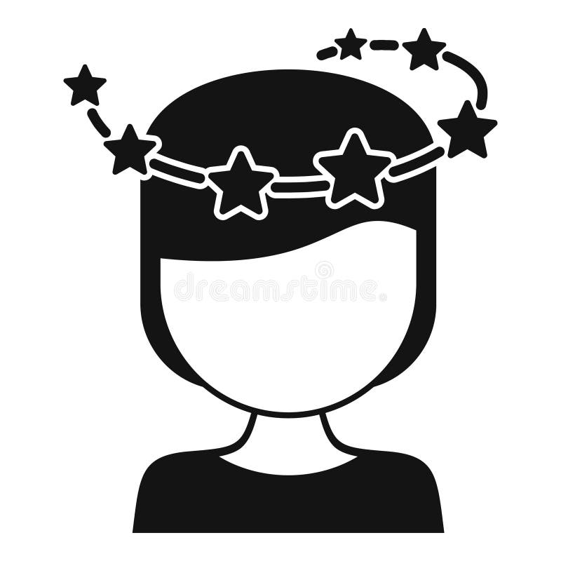 Feeling Vertigo Health Icon Simple Vector. Ill Person Problem Stock ...