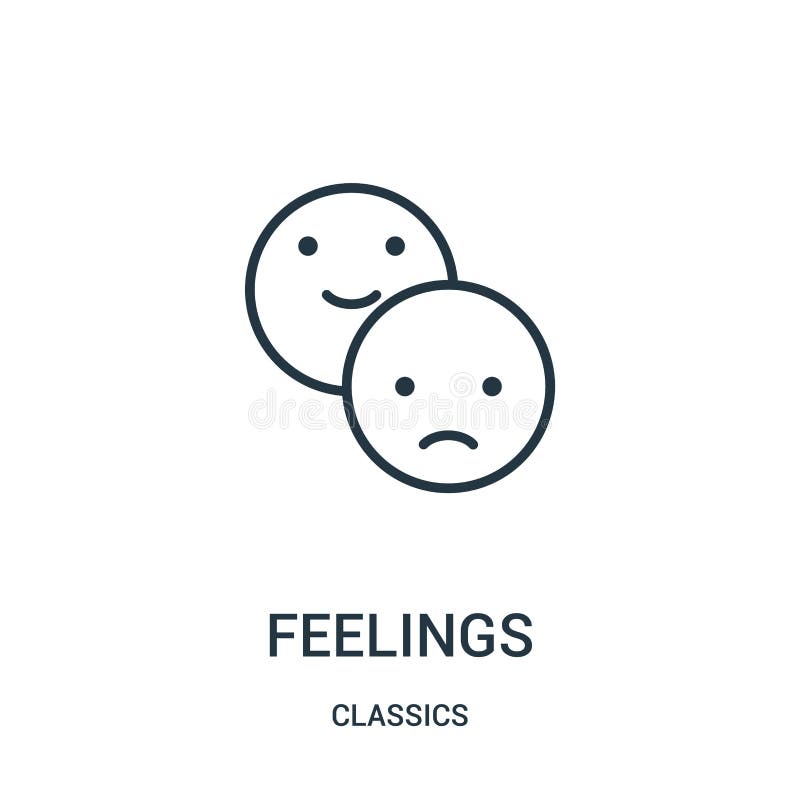 Feelings Icon Vector from Classics Collection. Thin Line Feelings ...