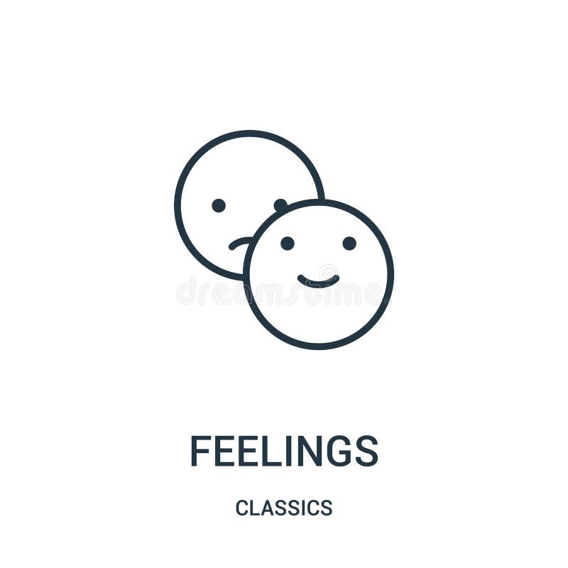 Feelings Icon Vector from Classics Collection. Thin Line Feelings ...