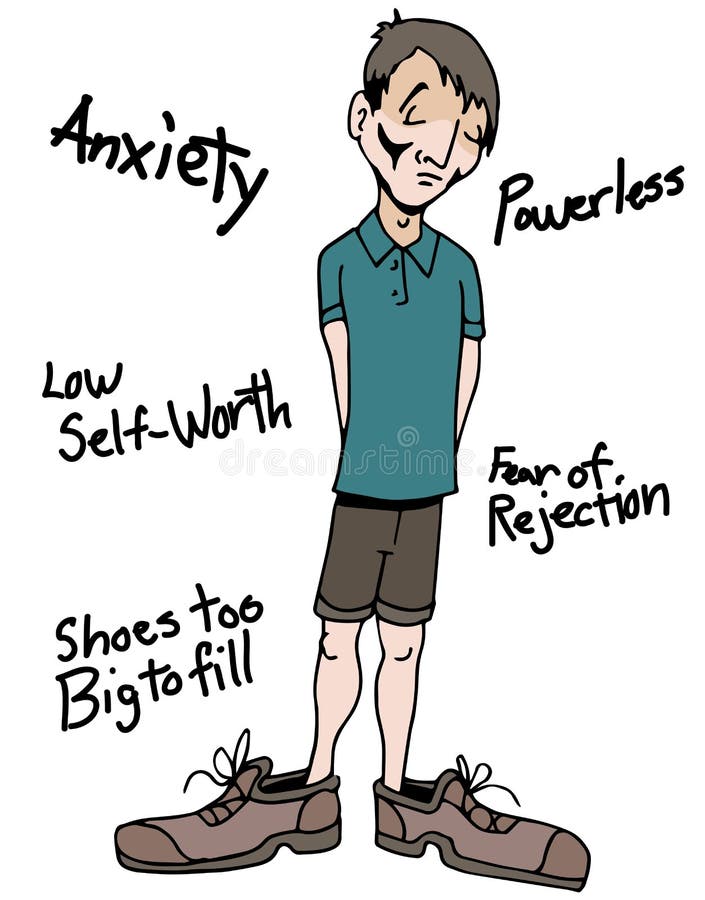 Feelings of Inadequacy stock vector. Illustration of condition - 67235099