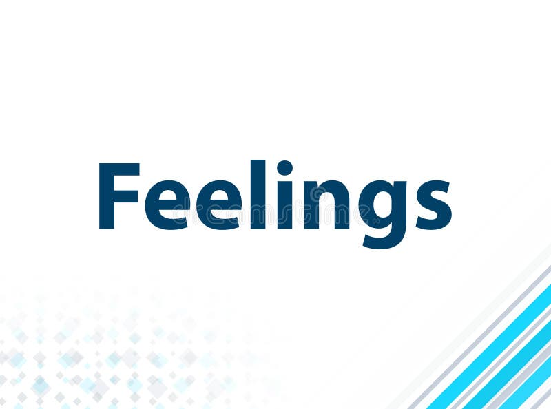 Feelings Modern Flat Design Blue Abstract Background Stock Illustration ...