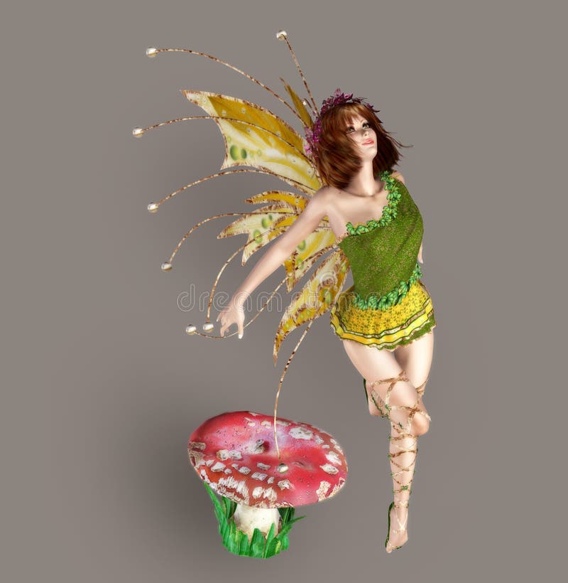 3 feer arkivfoto. Illustration av älva, vingar, saga - 20116210