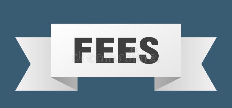 Fees ribbon. stock vector. Illustration of paper, label - 191260860
