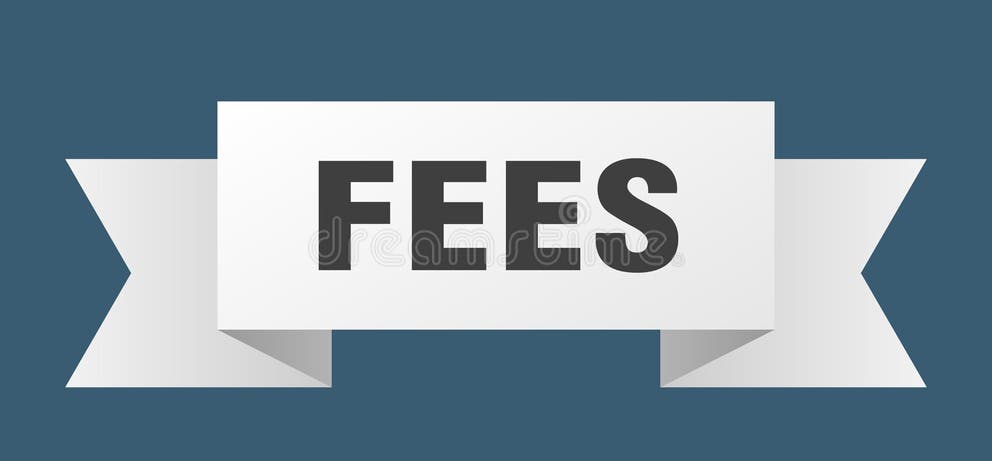 Fees ribbon. stock vector. Illustration of paper, label - 191260860