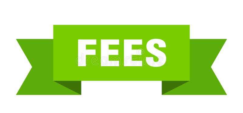 Fees ribbon. stock vector. Illustration of graphic, isolated - 191263740