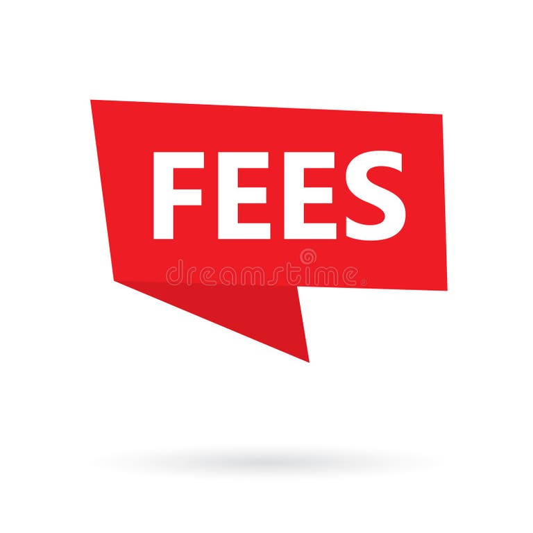 Fees word on a sticker stock vector. Illustration of purchase - 130874610