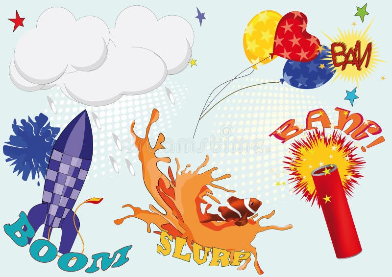 Feest attributen stock illustratie. Illustration of viering - 12070565