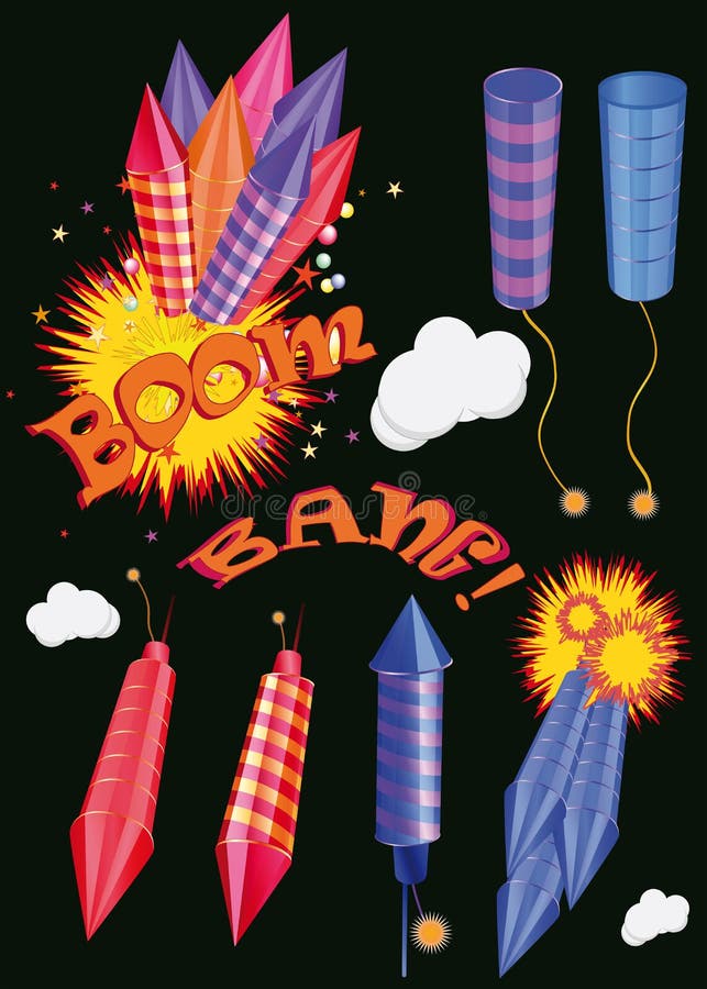 Reeks feestattributen stock illustratie. Illustration of helder - 12070744