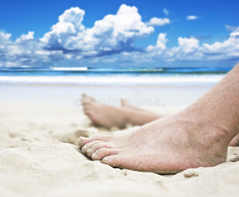 Feet on the beach stock photo. Image of beach, shore - 18408954