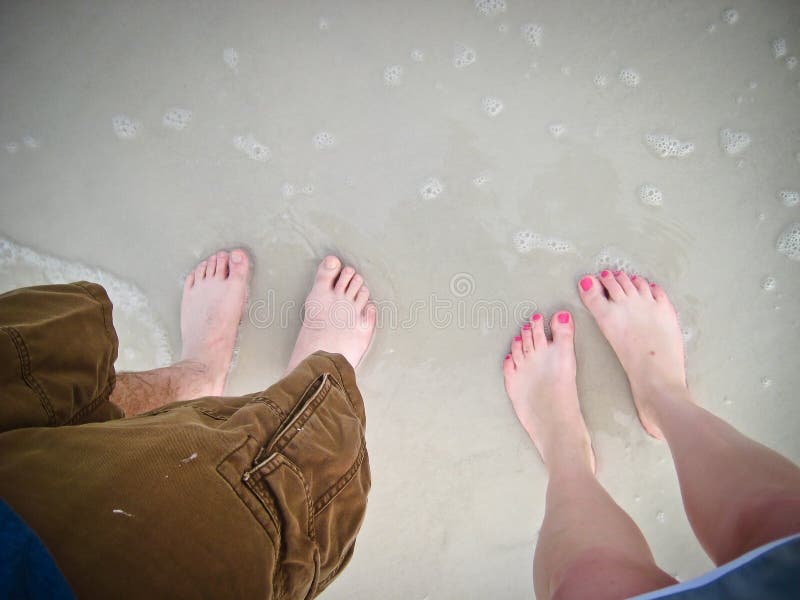 Feet on Beach stock photo. Image of beach, nail, pair - 36785238