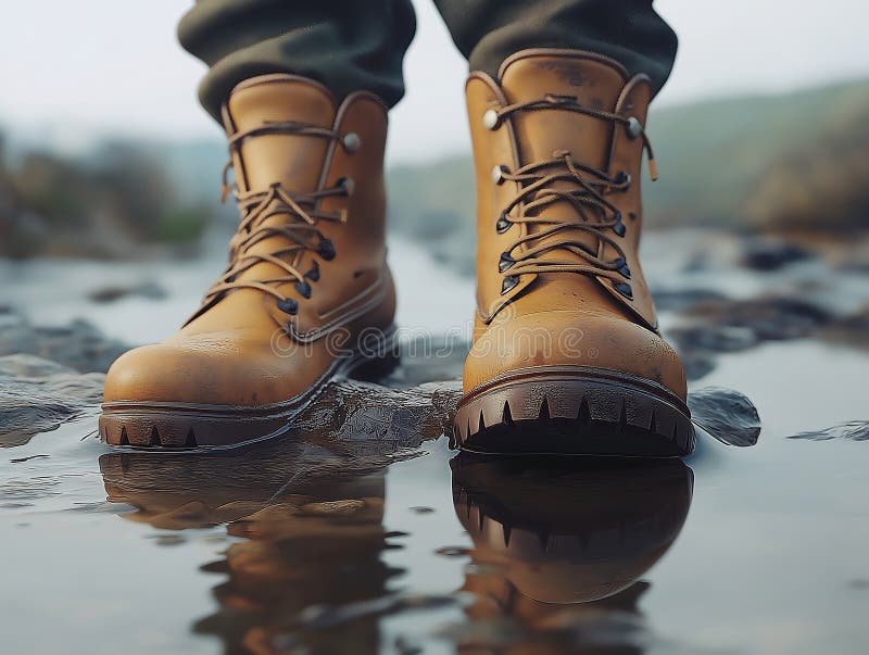 Feet in boots close-up stock illustration. Illustration of feet - 350215846