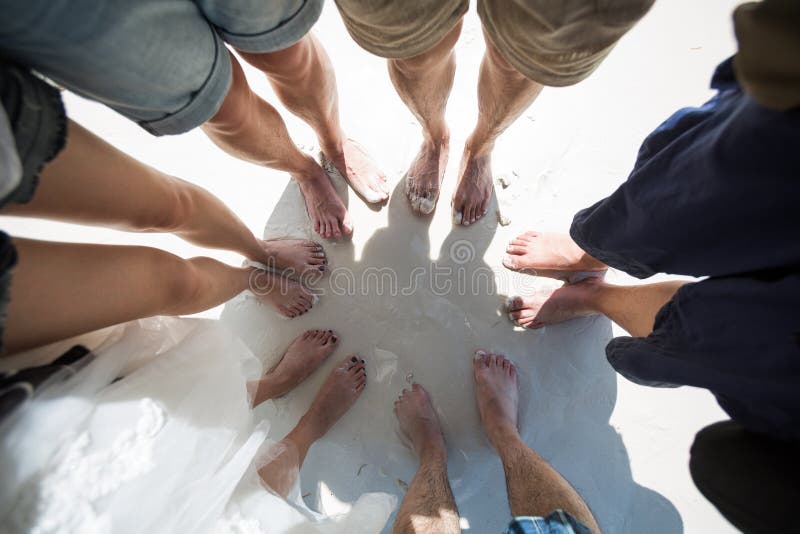 Feet in sand stock photo. Image of circle, togetherness - 11039250