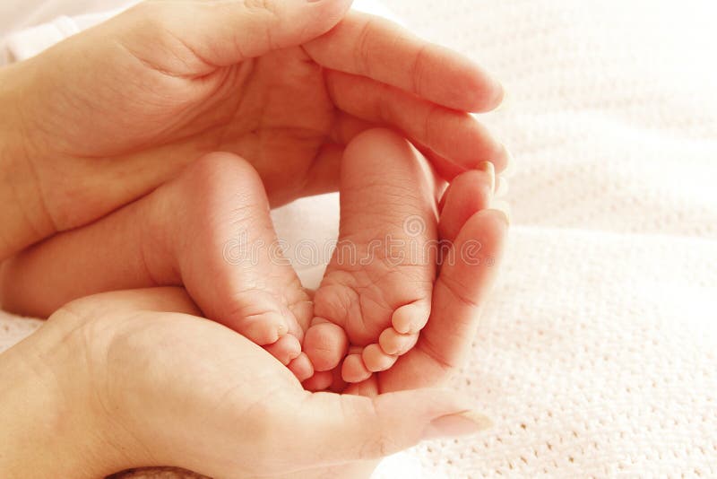 Feet of a Cute Newborn Baby Stock Photo - Image of feet, small: 260553016