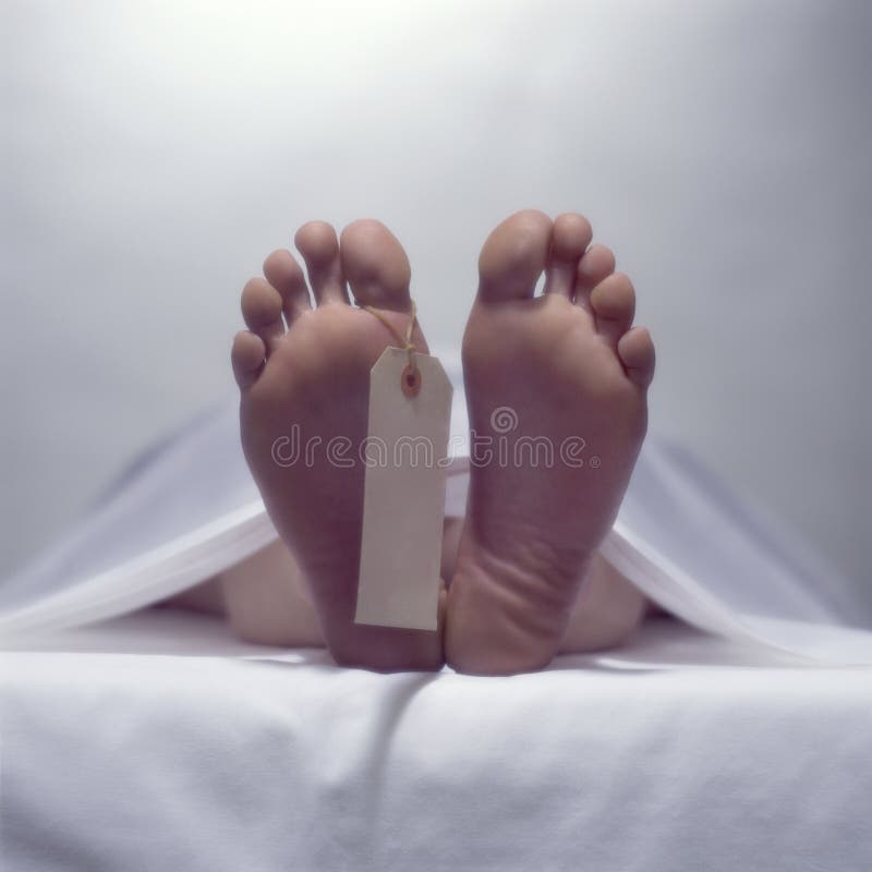 Feet of a Dead Corpse with a Label in the Morgue Stock Photo - Image of ...