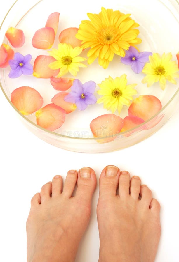 Feet and flowers stock photo. Image of beauty, floor, femininity - 602616