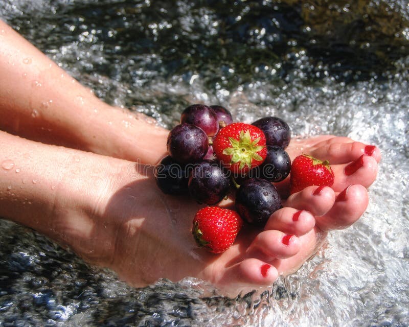 Strawberry toe stock photo. Image of flop, foot, nicely - 8241740