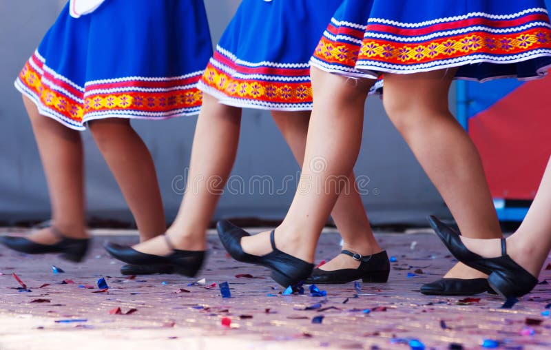 Feet of Girls Dancing on Stage Stock Image - Image of people, russia ...