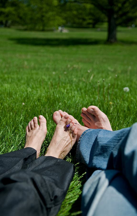 Feet on grass stock photo. Image of love, husband, sunny - 10068130