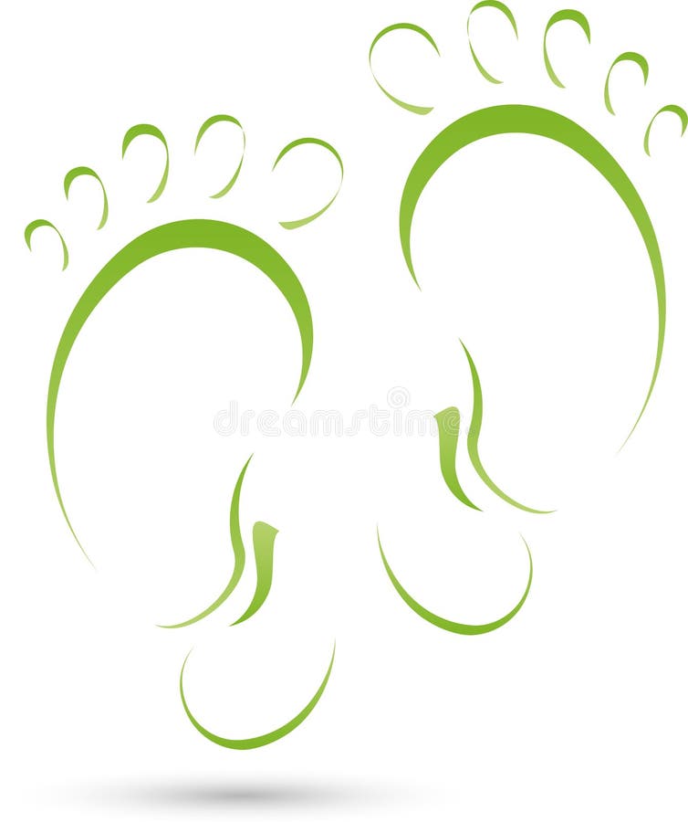 Feet in Green, Physiotherapy, Occupational Therapy, Logo Stock Vector ...