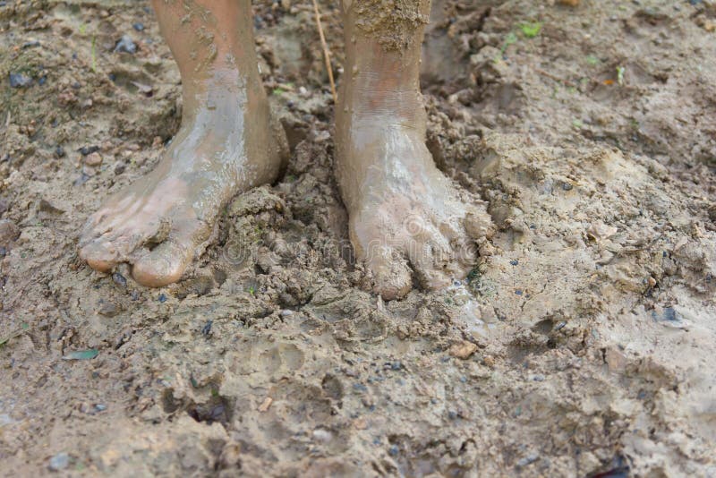 Feet and mud. stock photo. Image of healthy, asian, adult - 31123150